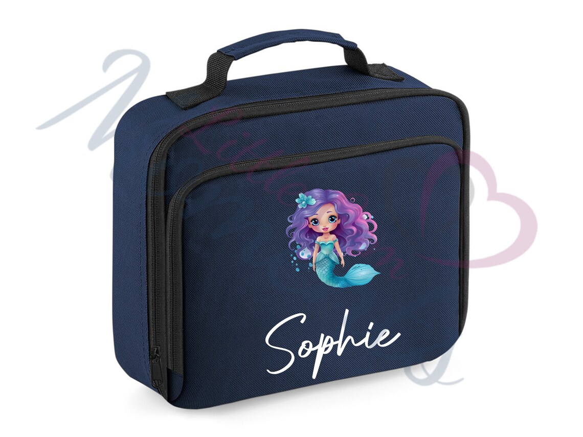 Personalised Mermaid School Lunch Bag. Back to School Essentials ...
