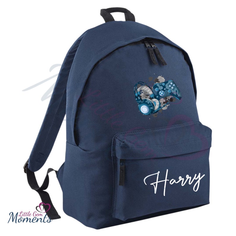 Personalised Gaming Controller School Bag. Custom Rucksack for Gamers ...