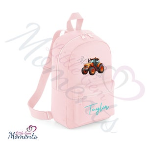 Personalised Kids Mini Tractor Backpack. School/nursery Bag. Custom ...