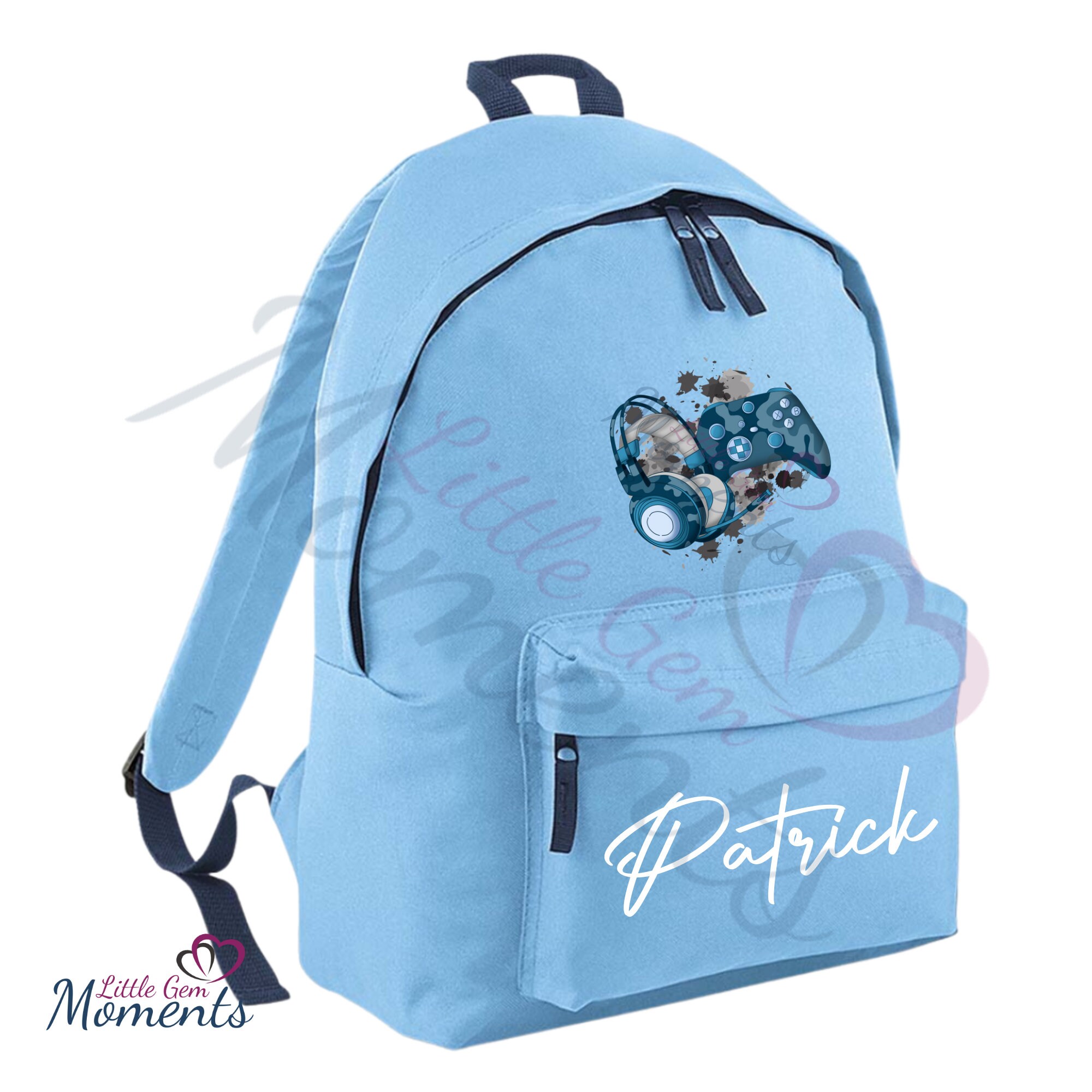 Personalised Gaming Controller School Bag. Custom Rucksack for Gamers ...