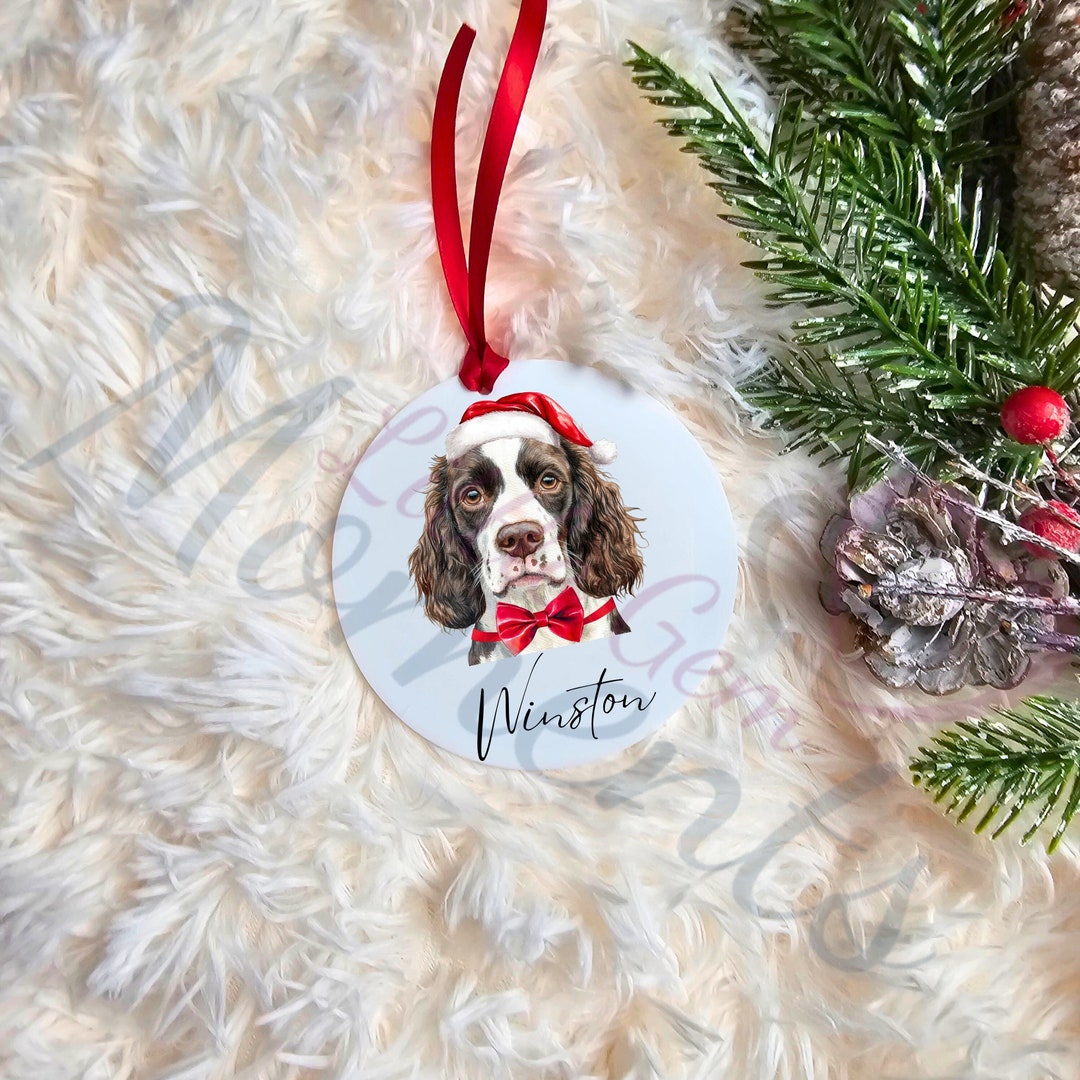 Personalised Christmas Dog Bauble. Custom Pet Xmas Tree Decoration ...