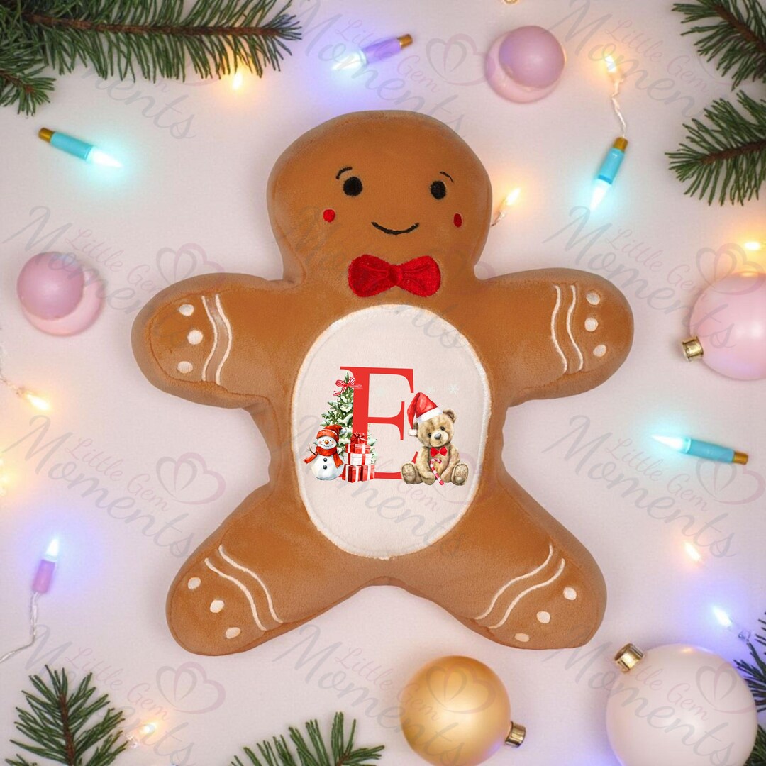 Personalised Gingerbread Man Plush. Custom Mumbles Christmas Teddy ...