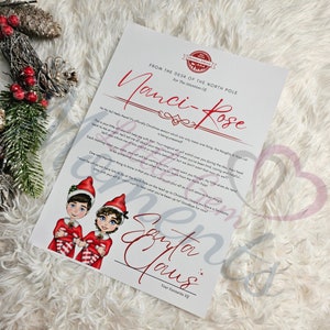 Personalised Elf Arrival Letter for December 1st. Custom Kids Xmas ...