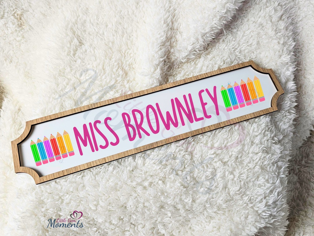 Personalised Teacher Classroom Sign. Traditional Road Sign With Oak ...