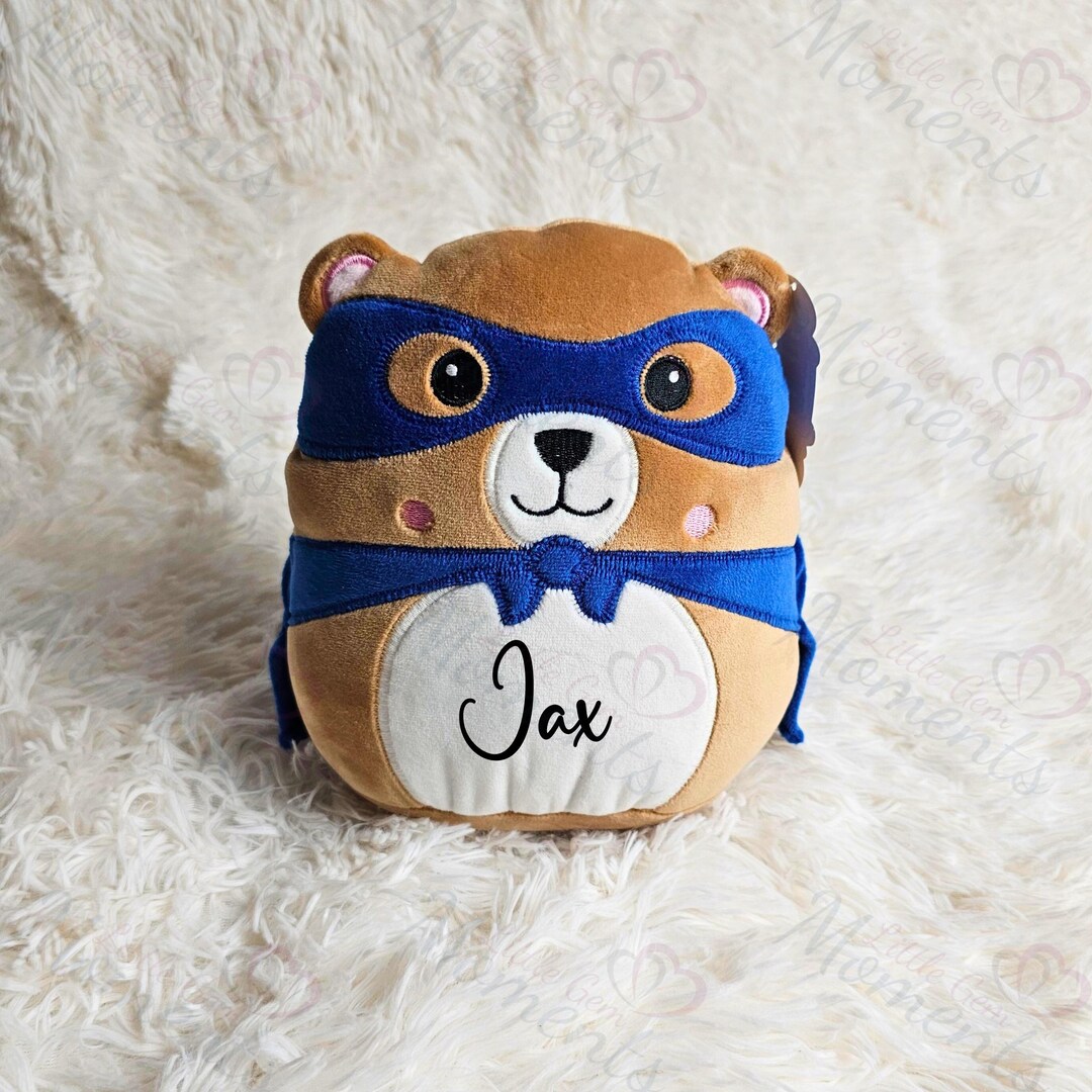 Personalised Superhero Teddy Plush. Custom Mumbles Squidgeme Hero Bear ...