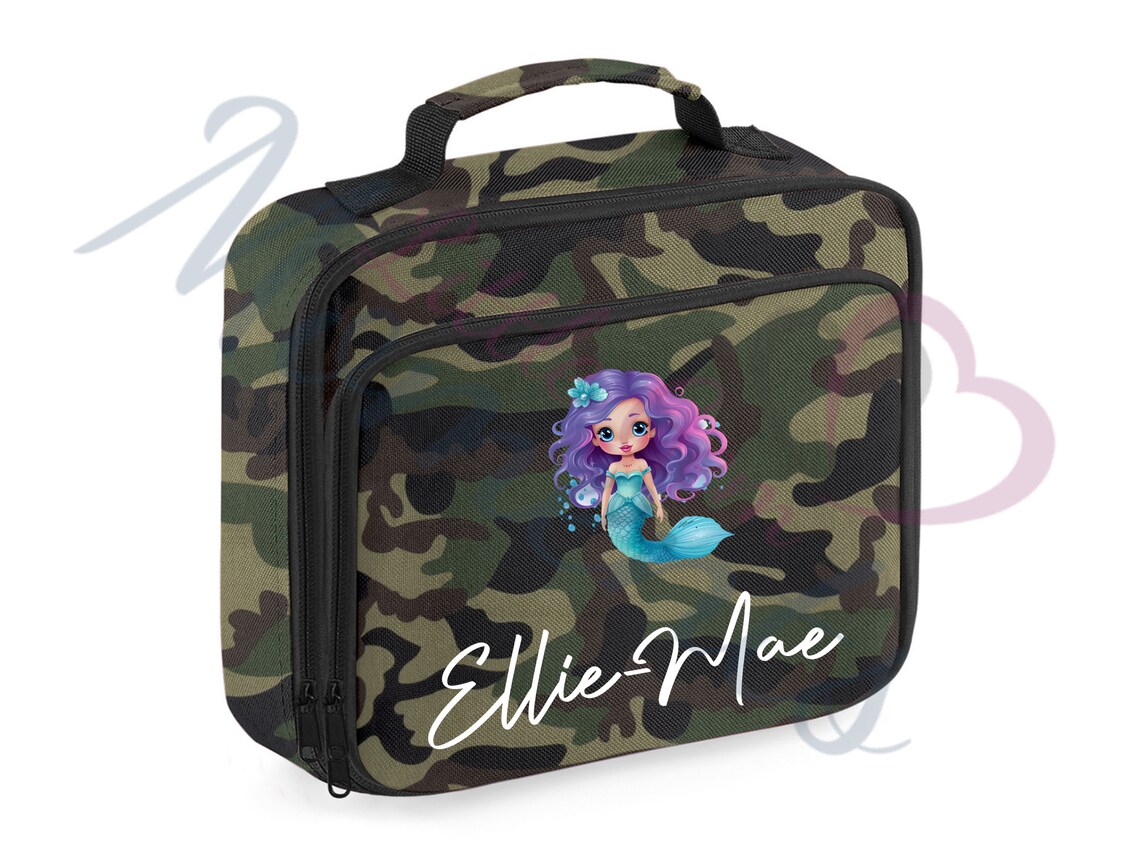 Personalised Mermaid School Lunch Bag. Back to School Essentials ...