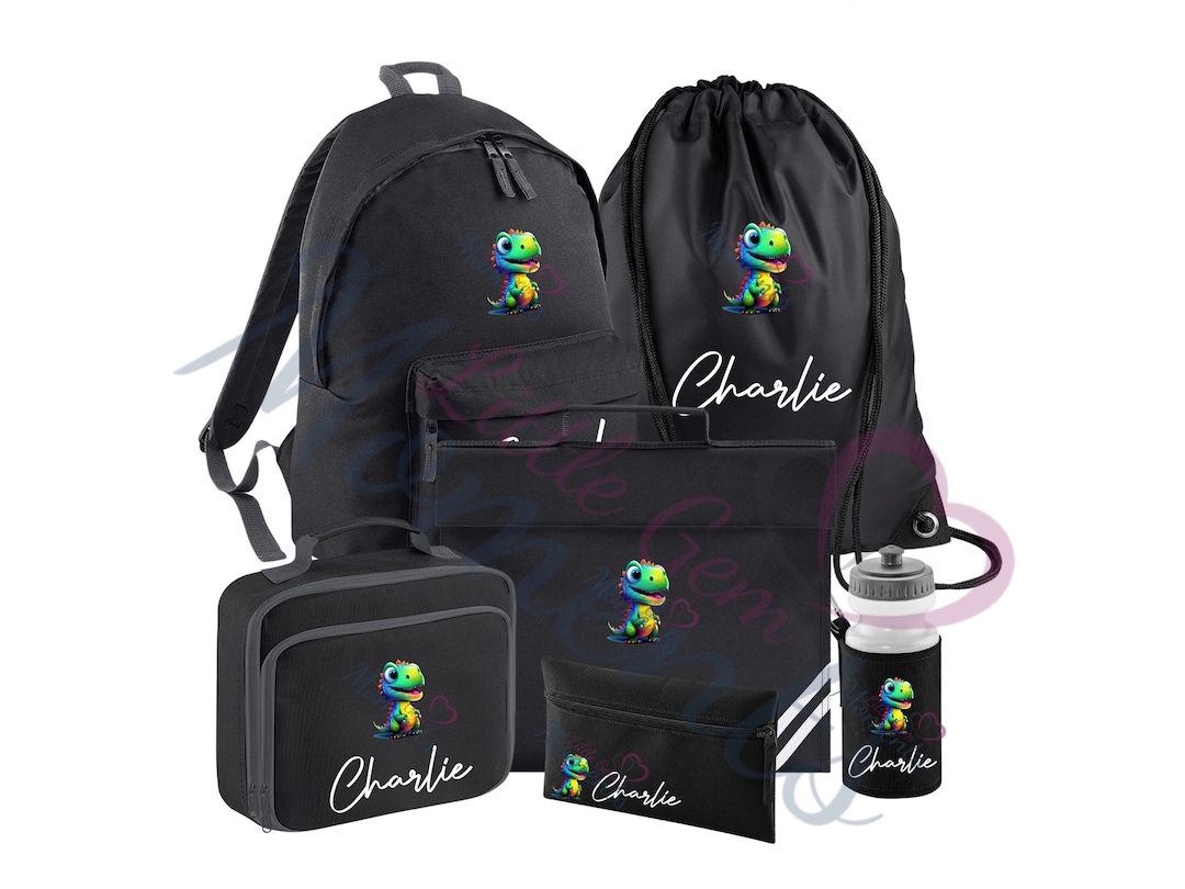 Personalised Mega Back to School Essentials Bundle. Cheeky Dinosaur ...