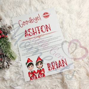 Personalised Elf Arrival Letter and Goodbye Set. Custom Kids Xmas Treat ...