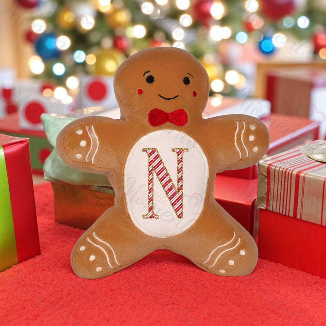 Personalised Gingerbread Man Plush. Custom Mumbles Christmas Teddy ...