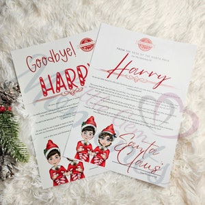 Personalised Elf Arrival Letter and Goodbye Set. Custom Kids Xmas Treat ...