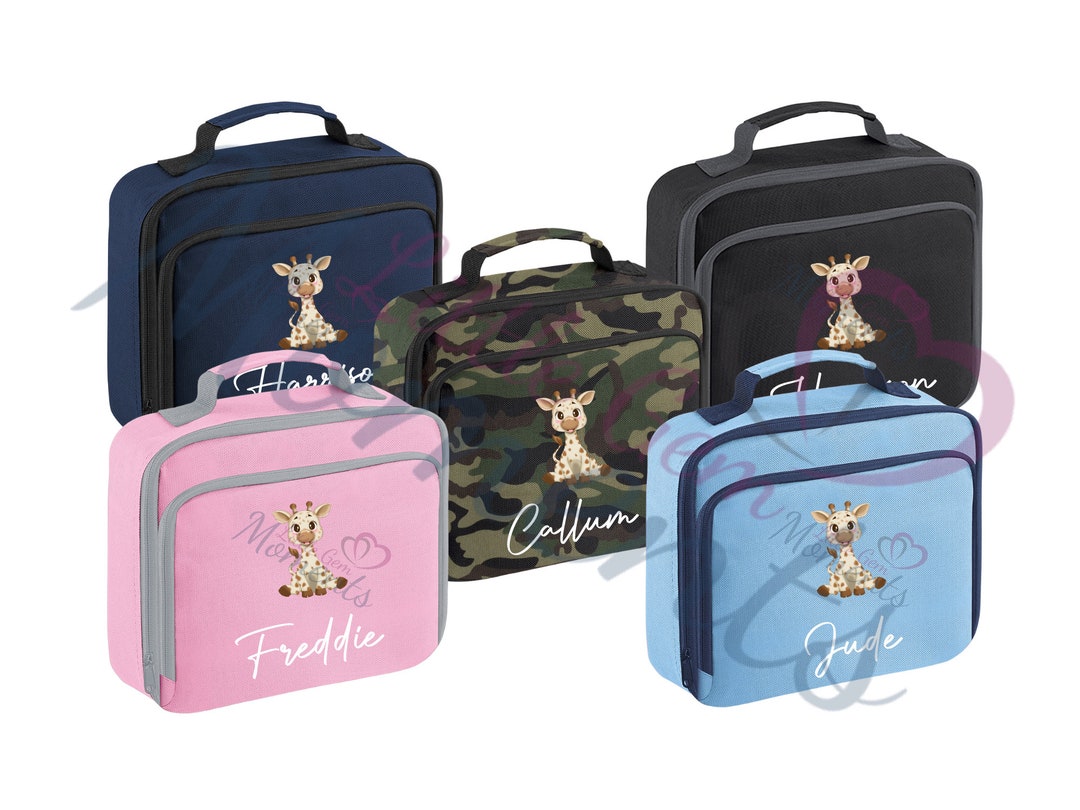 Personalised Baby Giraffe School Lunch Bag. Back to School Essentials ...