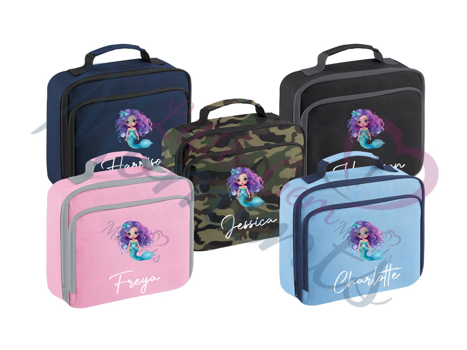 Personalised Mermaid School Lunch Bag. Back to School Essentials ...