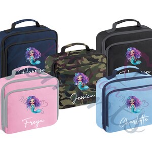 Personalised Mermaid School Lunch Bag. Back to School Essentials ...