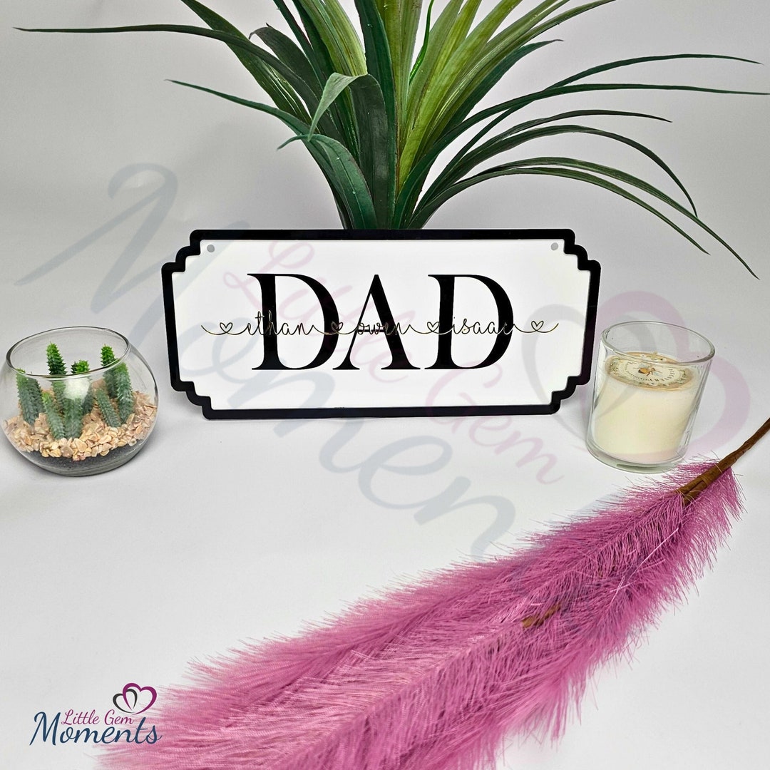 Personalised "dad" Road Sign. Bespoke Father's Day Plaque With Names ...