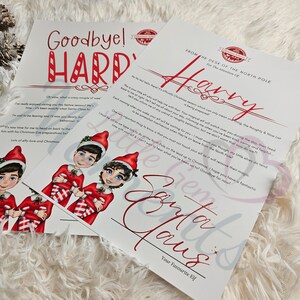 Personalised Elf Arrival Letter and Goodbye Set. Custom Kids Xmas Treat ...