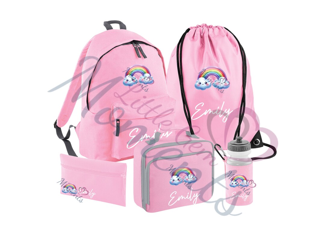 Personalised Rainbow Mega Back to School Essentials Bundle. Kids School ...