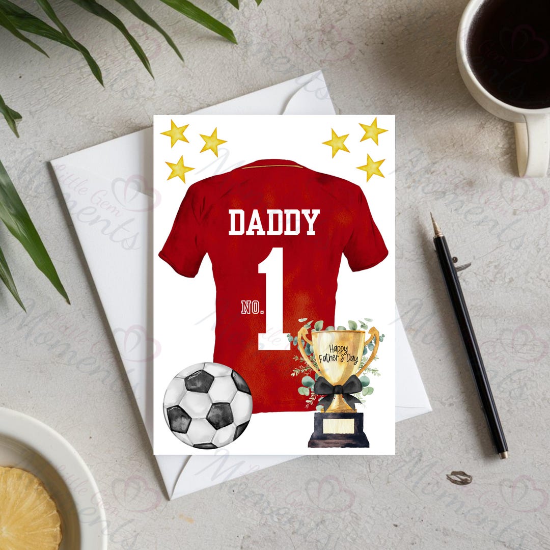 Personalised Father's Day Card - Trophy Design. Fully Custom Greetings ...
