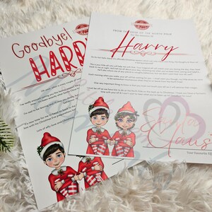 Personalised Elf Arrival Letter and Goodbye Set. Custom Kids Xmas Treat ...