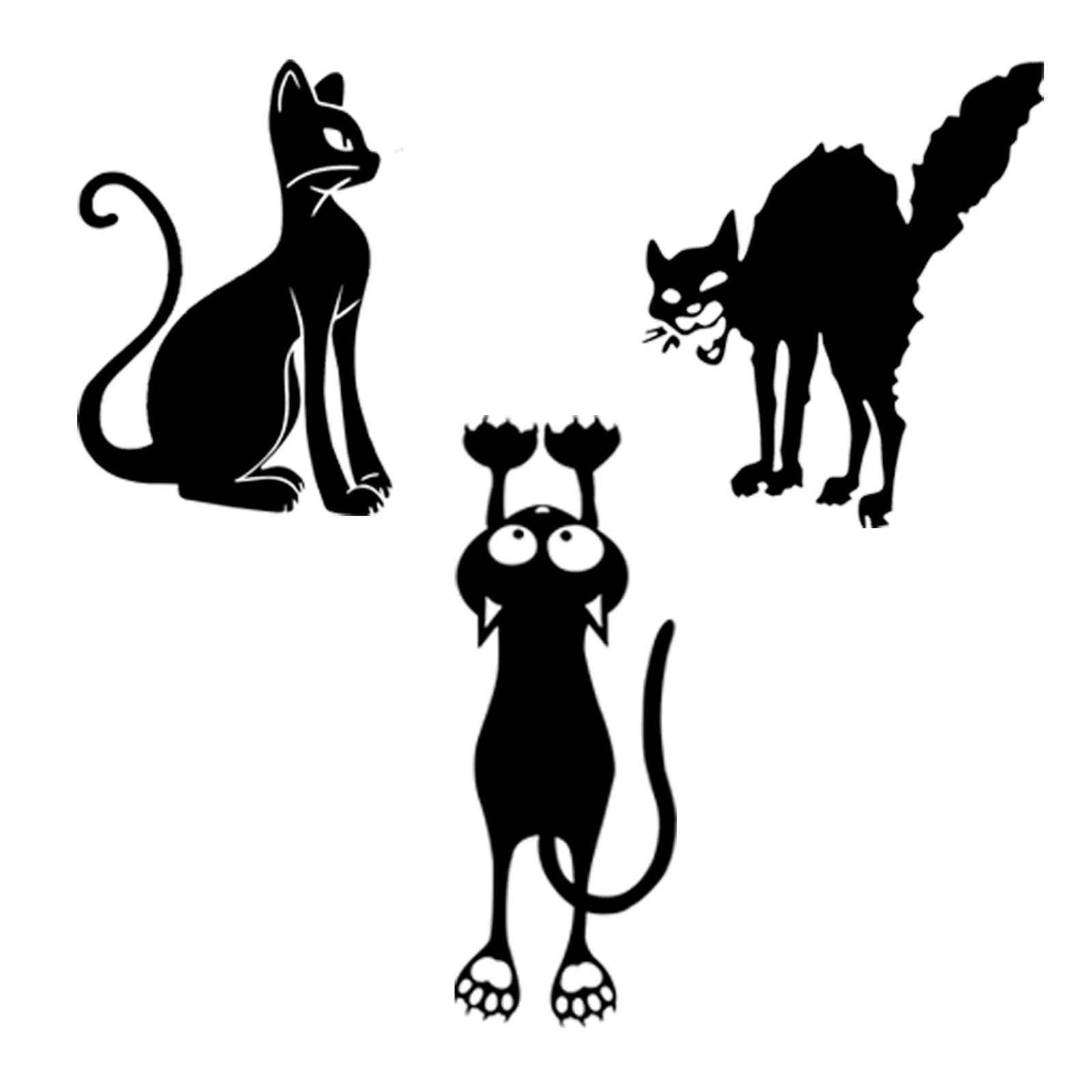 Wall Sticker Cats Tris Black Wall Stickers Tris Black Cats - Etsy UK