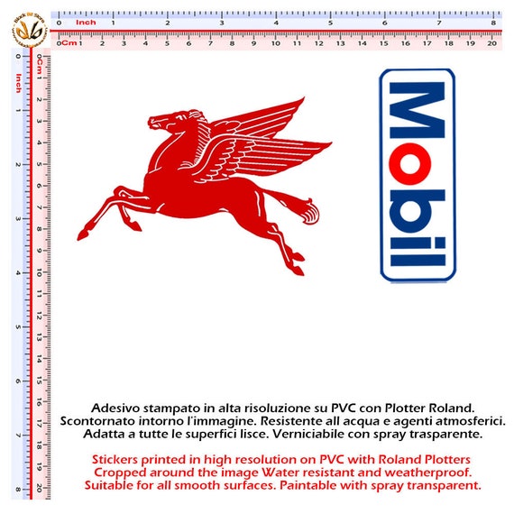 Wall Decor Mobil pegasus gas oil motorcycle racing decals custom ...