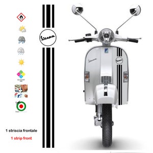 Vespa Sticker Striped Stripe With Round Various Colors in Pvc Cut Out 1 ...