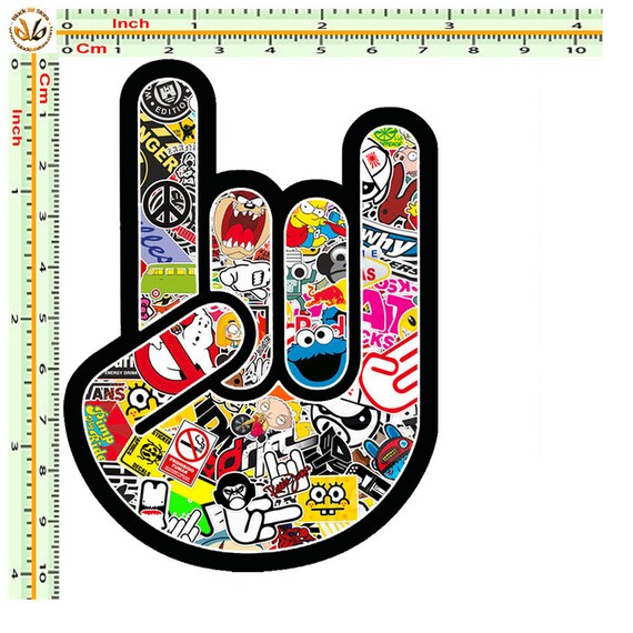 Sticker Sticker Bomb Horn Horns Printed on Pvc Discounted - Etsy