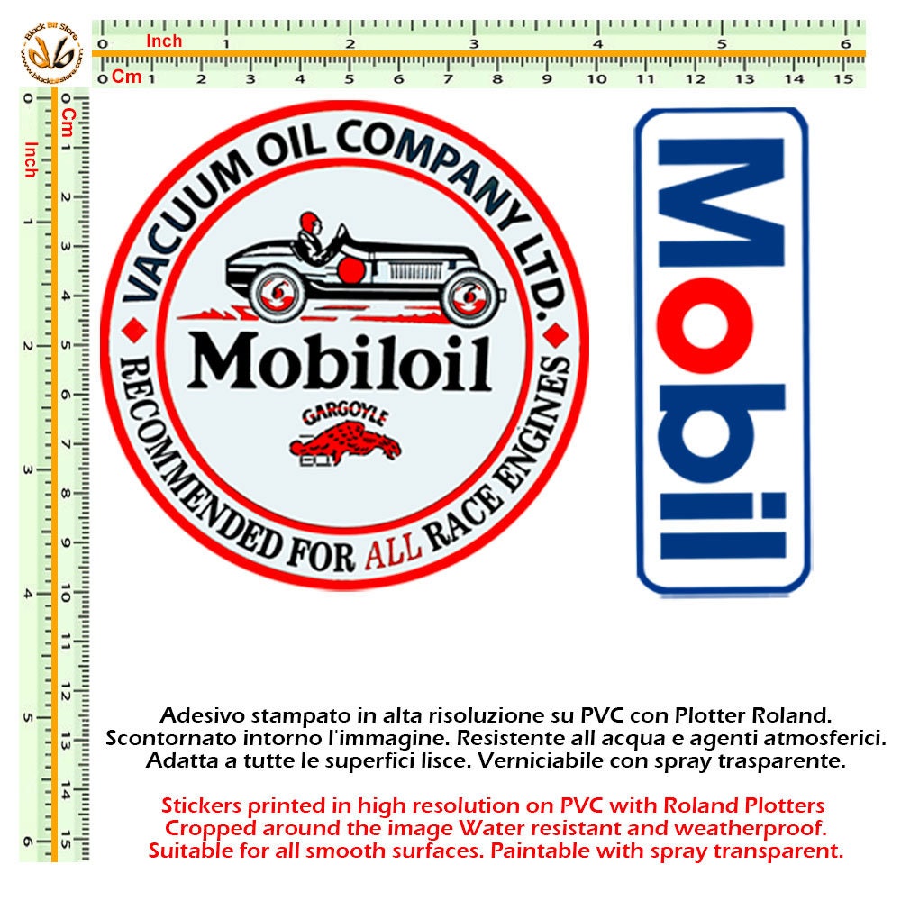 Stickers Mobil Mobiloil Vacuum Oil Company Vintage Sticker Decal Auto ...
