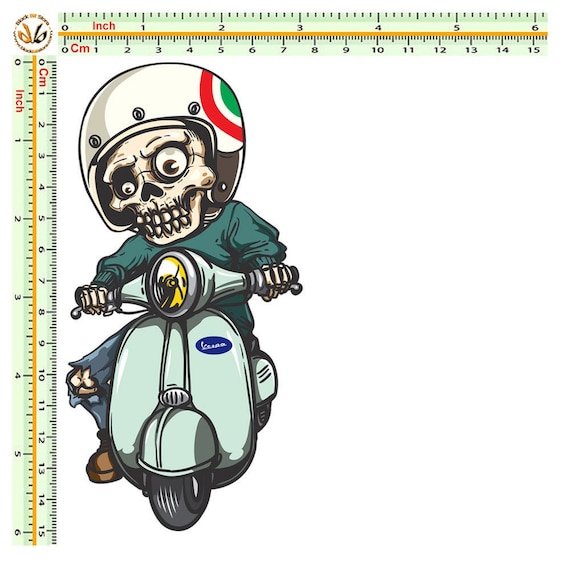 Stickers I Love My Vespa Skeleton Car Motorcycle Helmet - Etsy