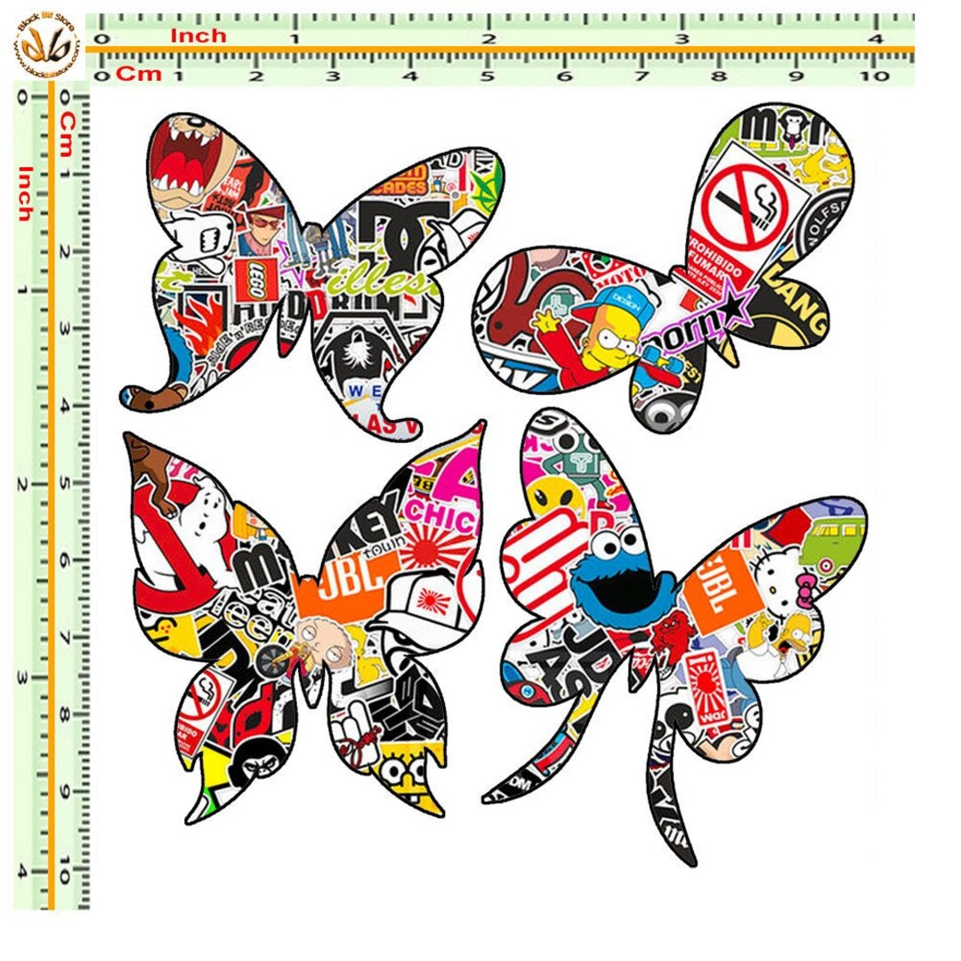 Sticker Sticker Bomb Butterfly Butterflies Printed on Pvc Discounted ...