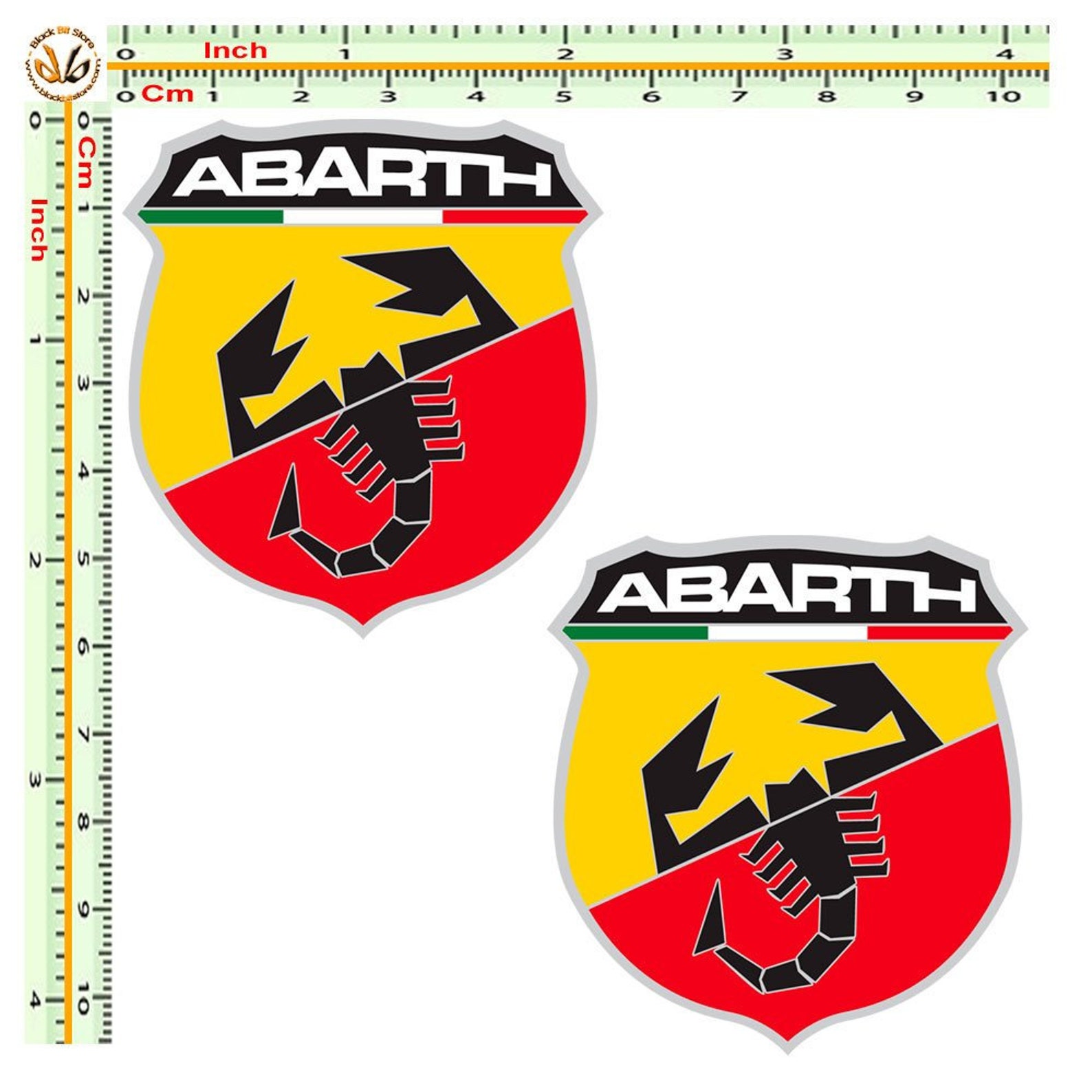 Aufkleber abarth Schild Auto Motorrad Helm Aufkleber Fiat abarth Helm ...