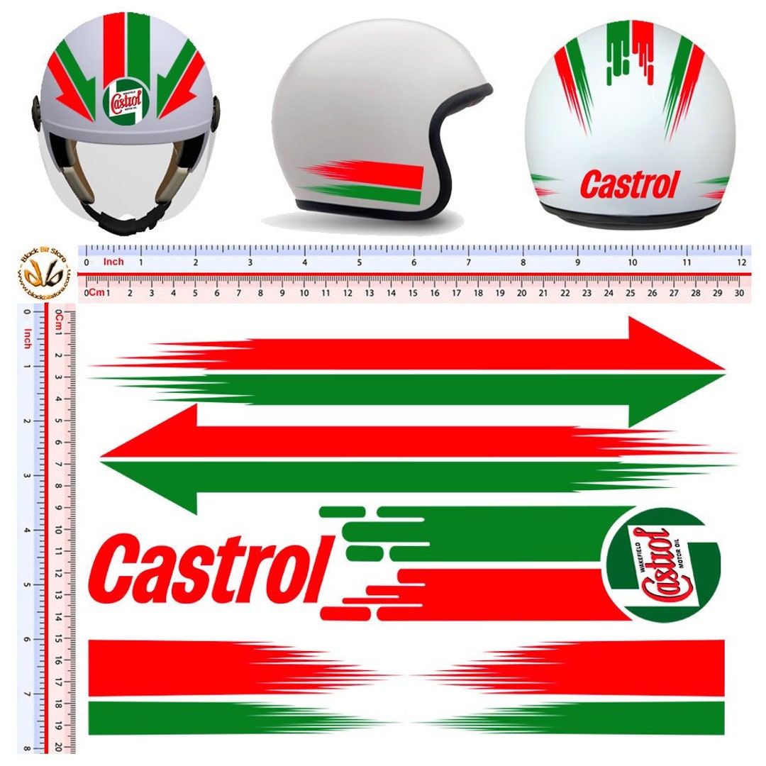 Castrol Helmet Stickers Pvc Cropped Around the Image Sticker Helmet ...