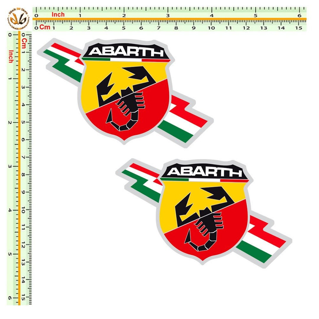 Stickers Abarth Folgore Flag Italy Auto Motorcycle Helmet Sticker Fiat ...