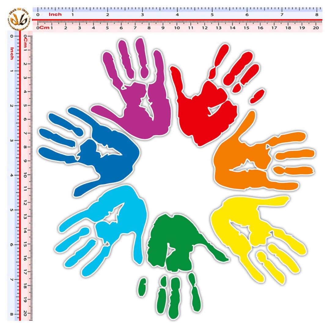 Hands Stickers Various Colors Pvc Print Discounted Car Motorcycle ...