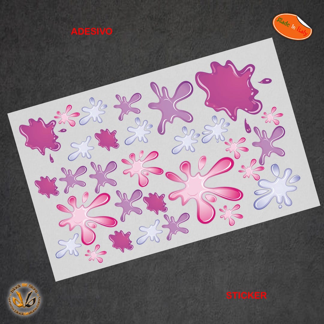 Stains Violet Sticker Helmet Tuning Print Pvc Cropped 30 Pcs. - Etsy