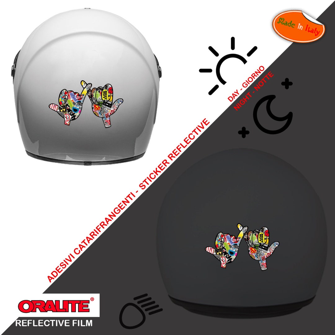 Reflective Helmet Stickers Promise Hands Sticker Bomb Helmet Reflective ...