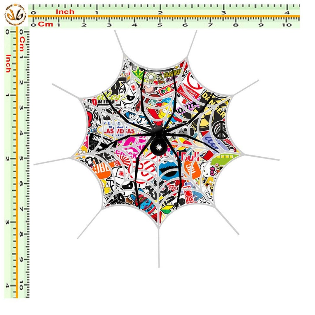 Sticker Sticker Bomb Spider Spider Cobweb Printed on Pvc Discounted ...