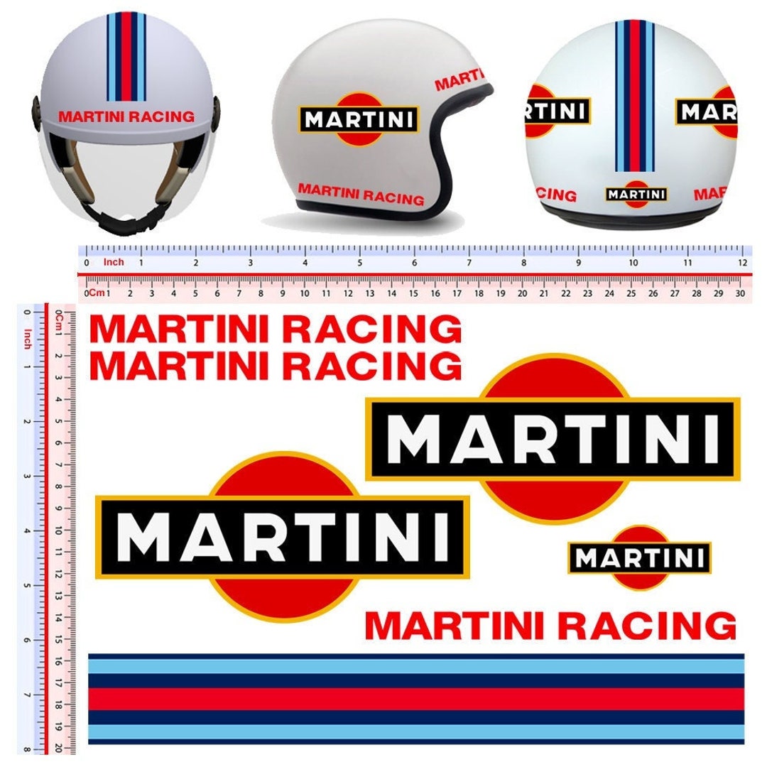 Martini Racing Pvc Helmet Stickers Cropped Around the Image Sticker ...