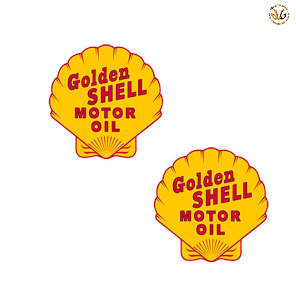 Stickers Shell Gold Motor Oil Vintage Sticker Decal Auto Moto Print Pvc ...