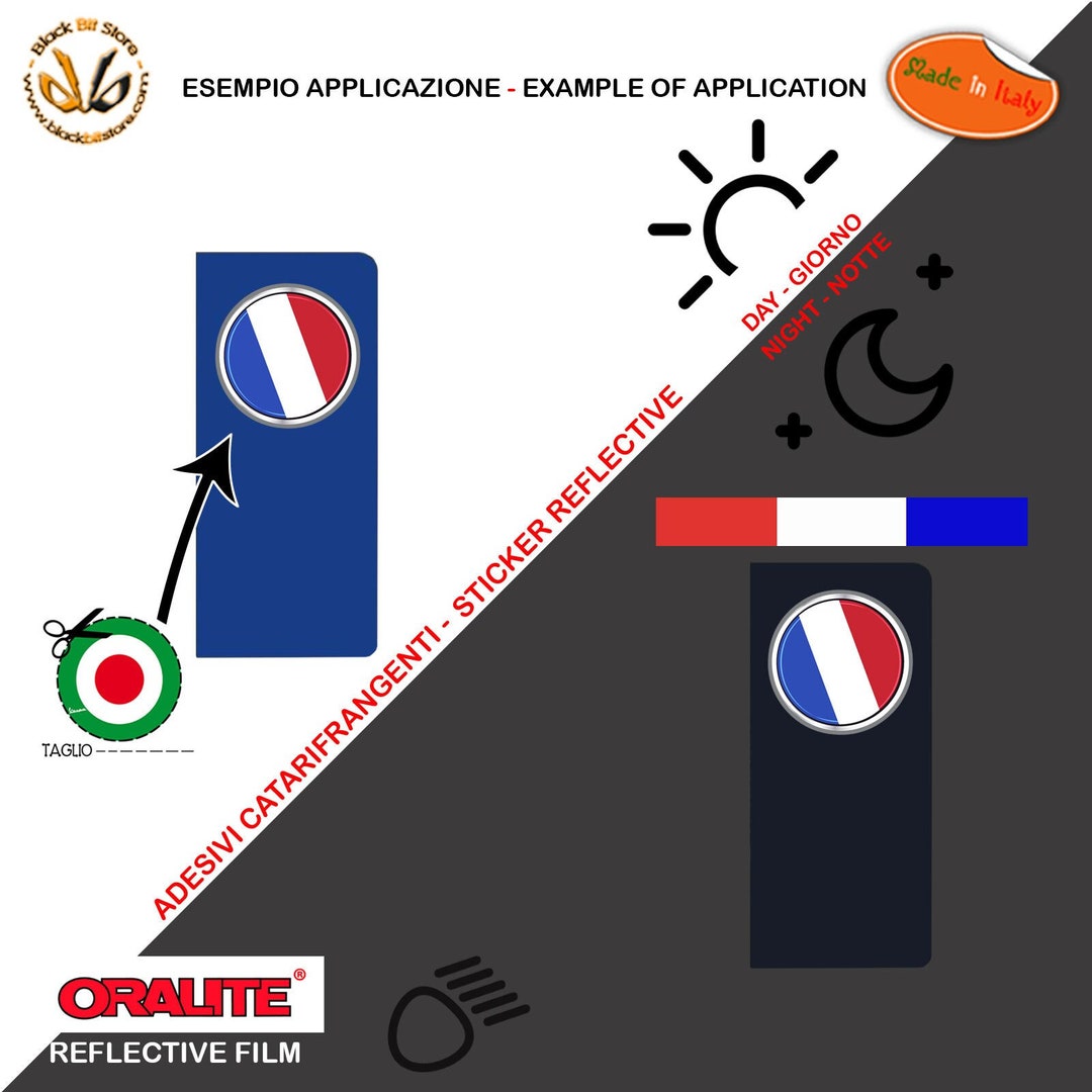 Stickers Targa Reflectors Flag France Flag Sticker Reflective Car ...