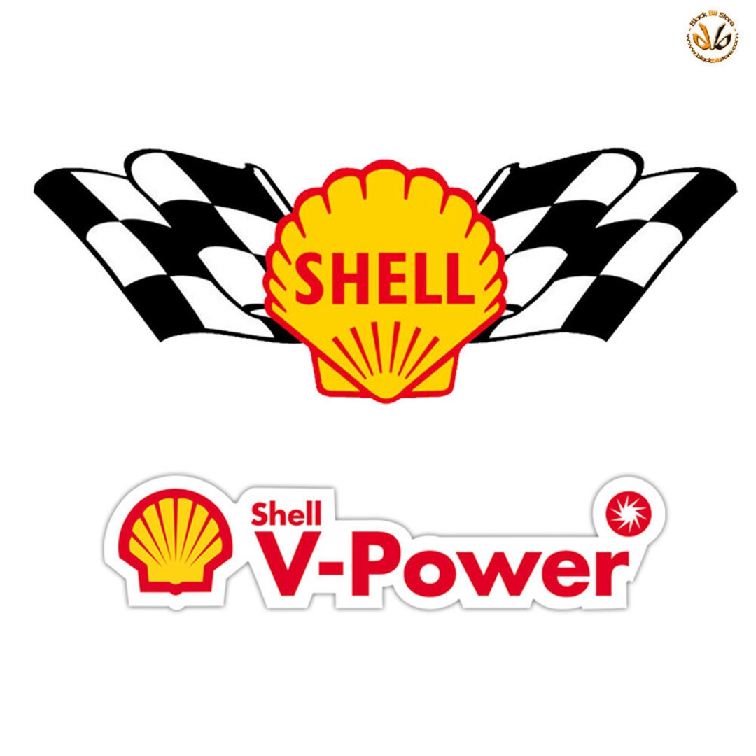 Stickers V-power Shell Start Vintage Sticker Decal Auto Moto Print Pvc ...