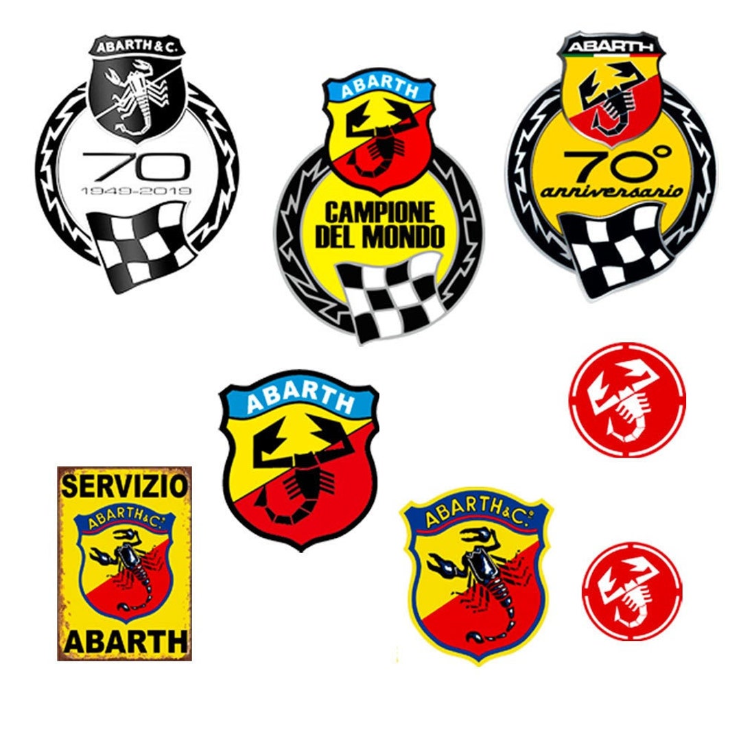 Stickers Abarth Scudetto Years 50-60 Vintage Service 70 Anniversary ...