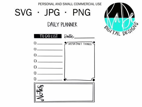 Weekly Planner SVG