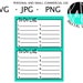 Daily Planner SVG PNG JPG Digital File Hand - Etsy
