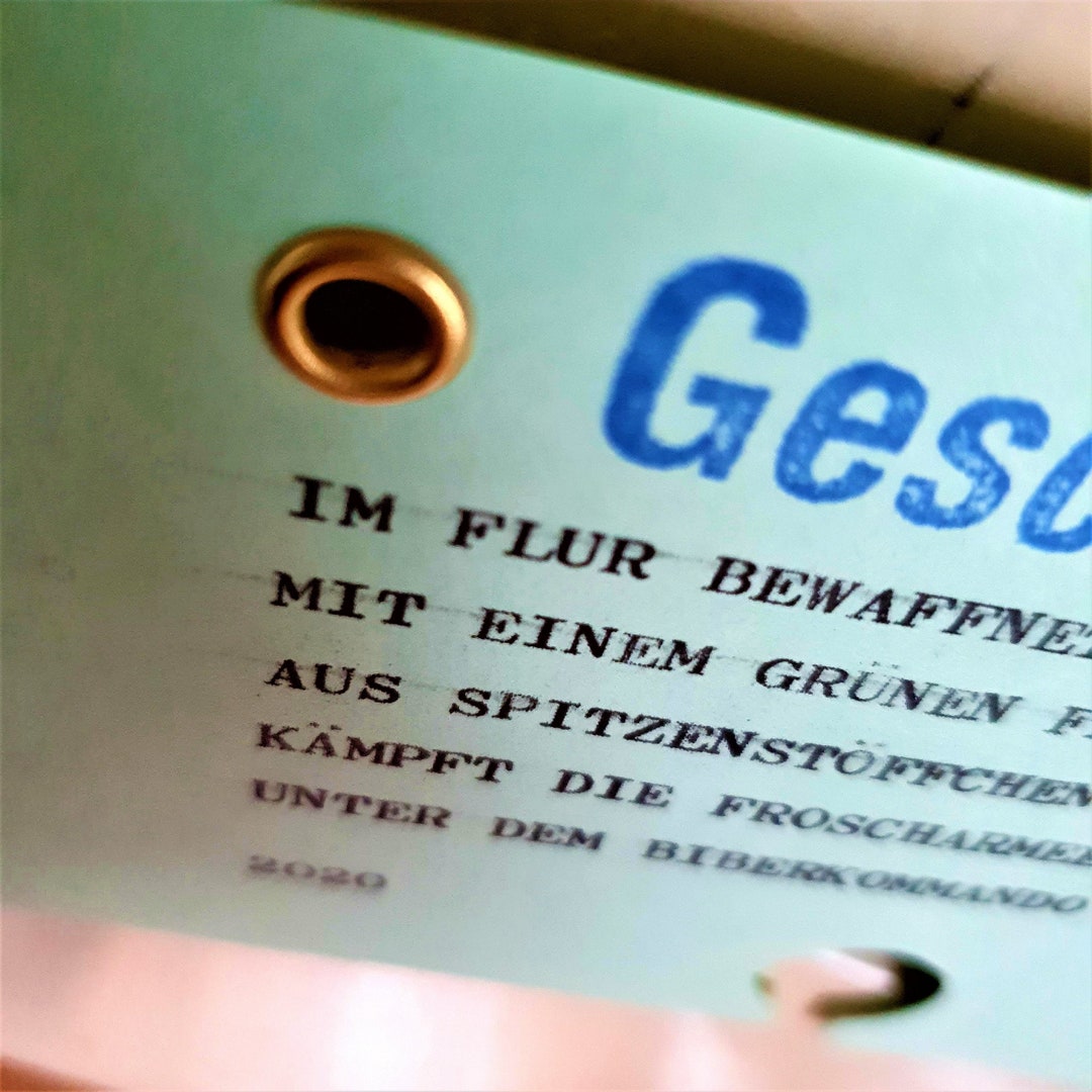 CLOSED Poem as Picture Typewriter on Green Index Card Living With Art ...