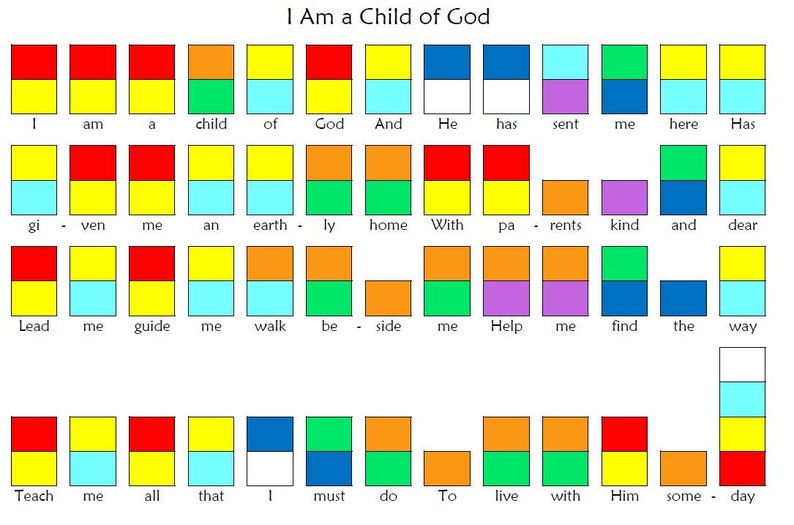 Printable Primary Song Charts #1 for Handbells - Etsy