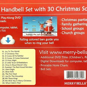 Merry Bells Handbell Set includes Free Christmas Songs Play-along DVD ...