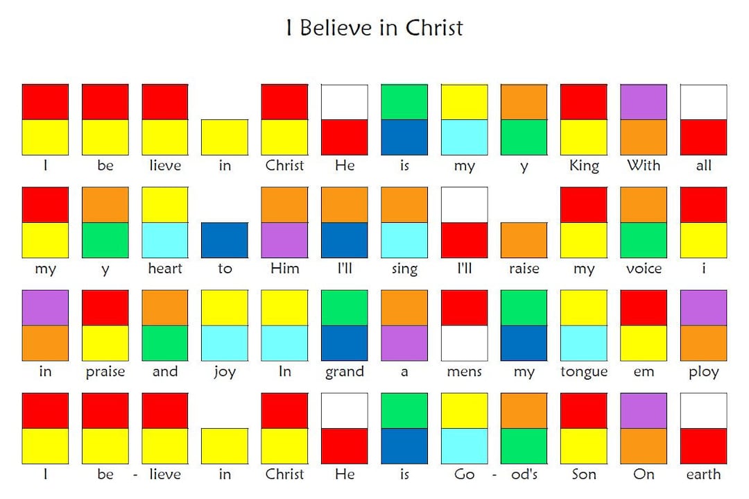 Printable Hymn Charts for Handbells - Etsy
