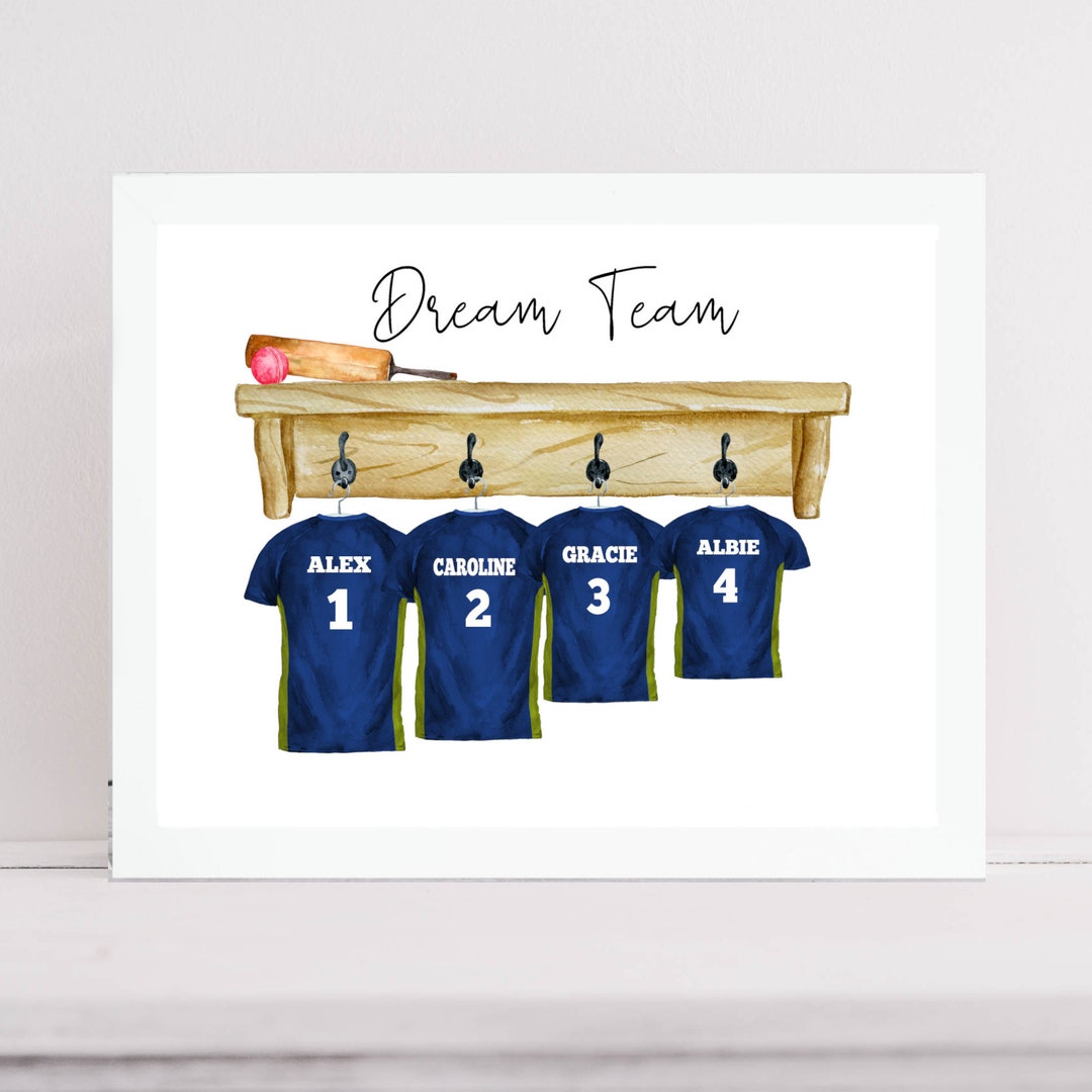Family Sports Team Print Dream Team Sport Lover Gift - Etsy Hong Kong