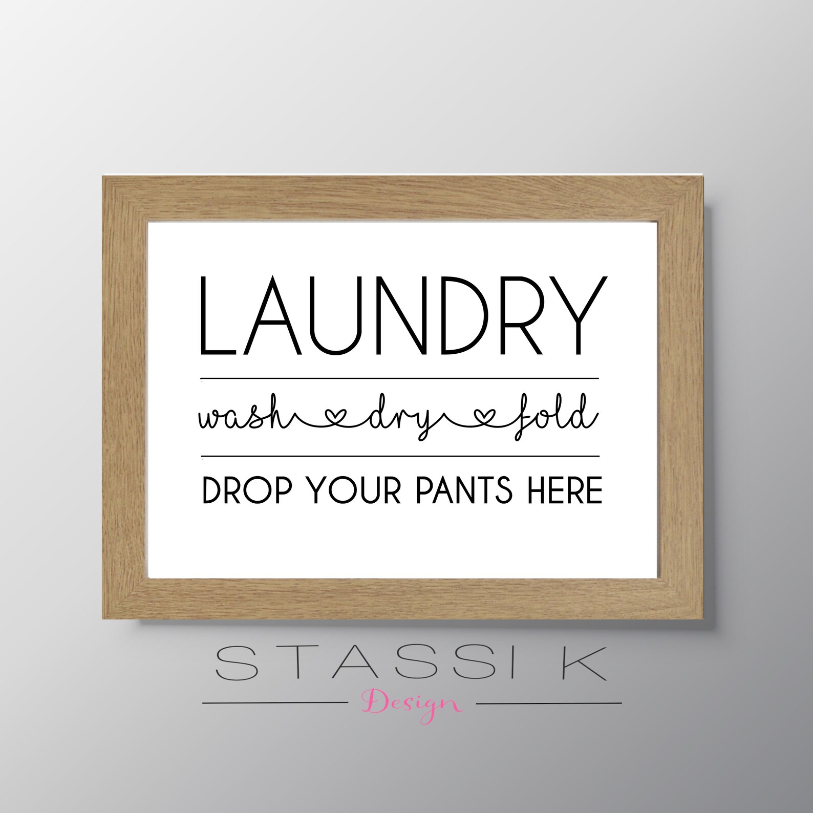 Laundry Print Framed Laundry Sign Funny Laundry Quote | Etsy