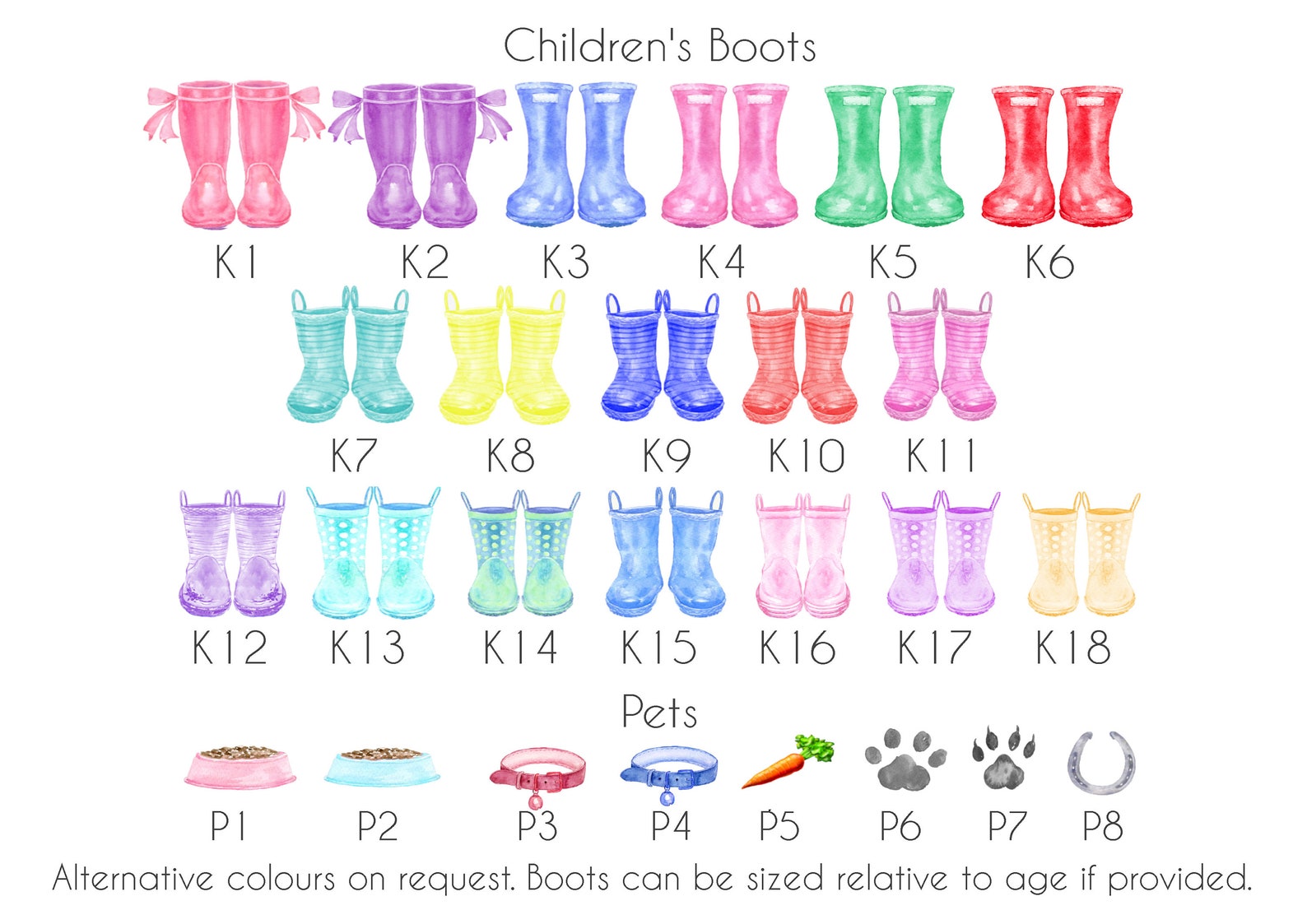 Personalised Family Wellies Print Family Welly Print Gift - Etsy UK